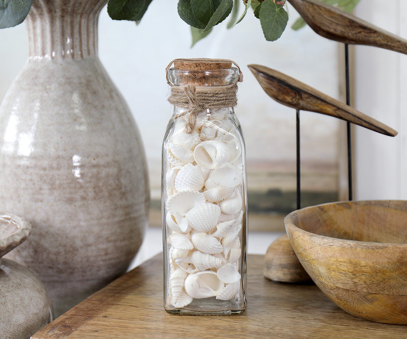 Brighton Jar of Seashells - White