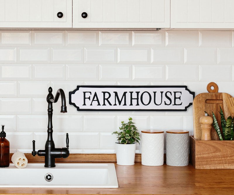 Farmhouse Enamel Wall Sign