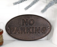 No Parking Cast Iron Sign - Beautiful home decor at French Knot