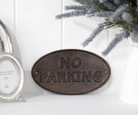 No Parking Cast Iron Sign