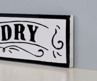 Wash & Dry Enamel Laundry Sign