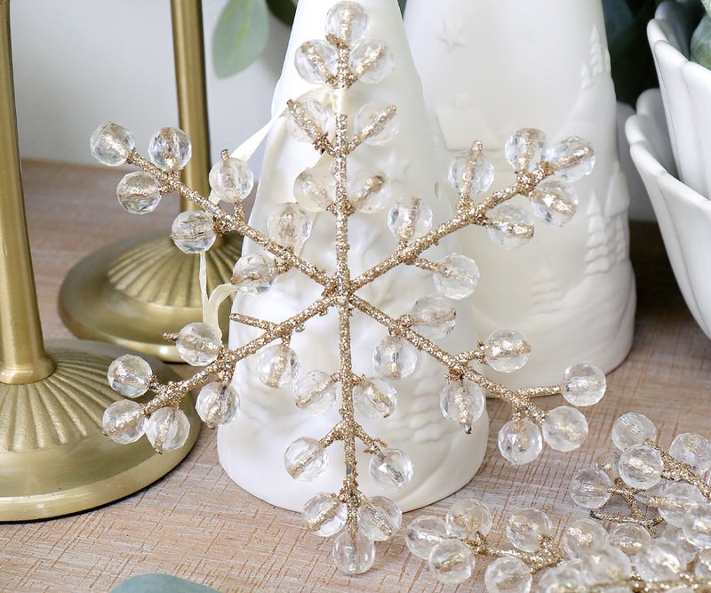 Celeste Crystal Bead Snowflake Tree Decoration - Beautiful home decor ...