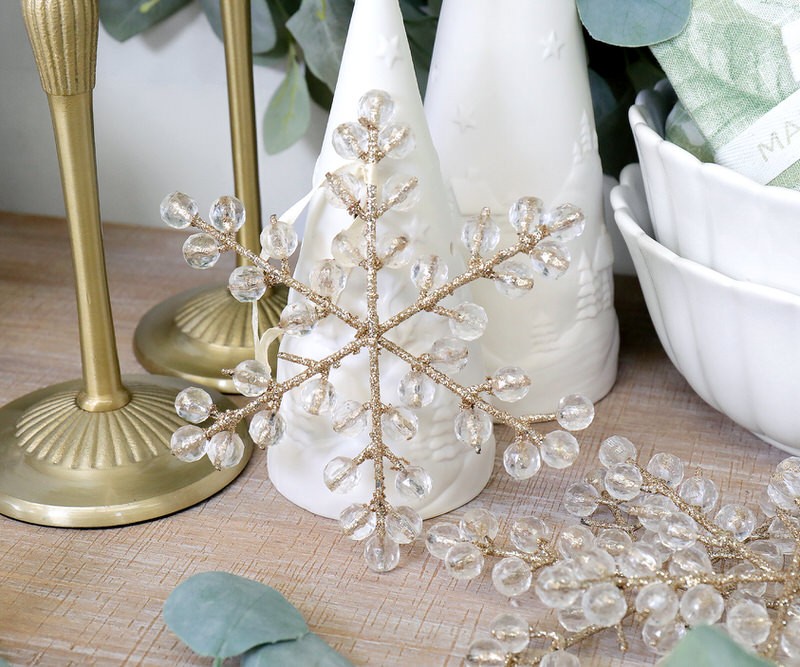 Celeste Crystal Bead Snowflake Tree Decoration - Beautiful home decor ...