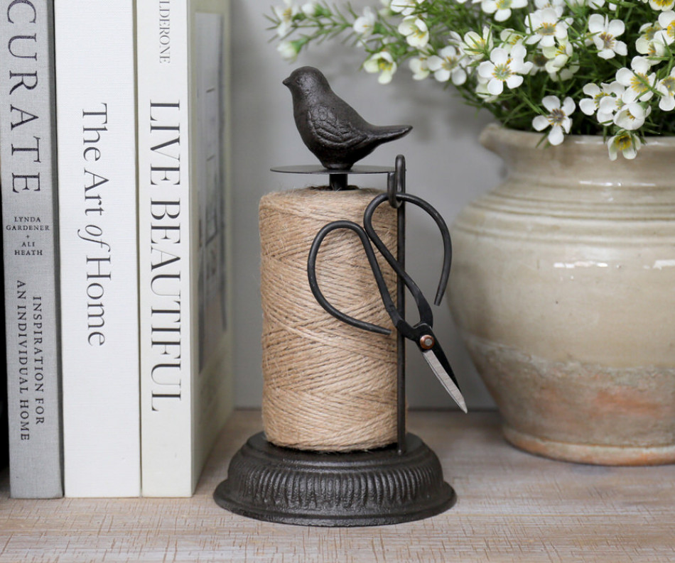 The Potting Shed Bird String Spool + Scissors