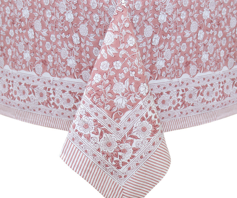 270cm Sevenoaks Rose Pink Floral Tablecloth - 8 Seat - Shop by colour