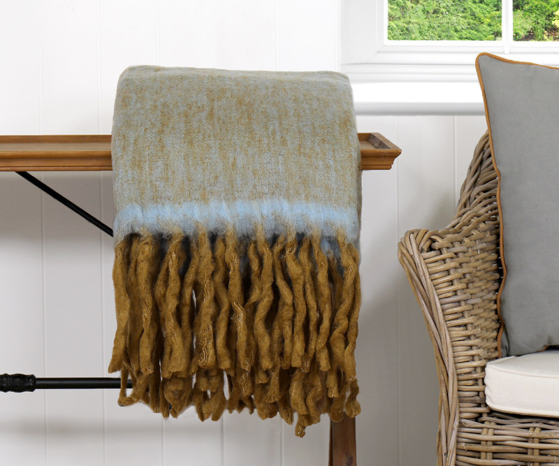 Turner Teal & Ochre Throw Blanket