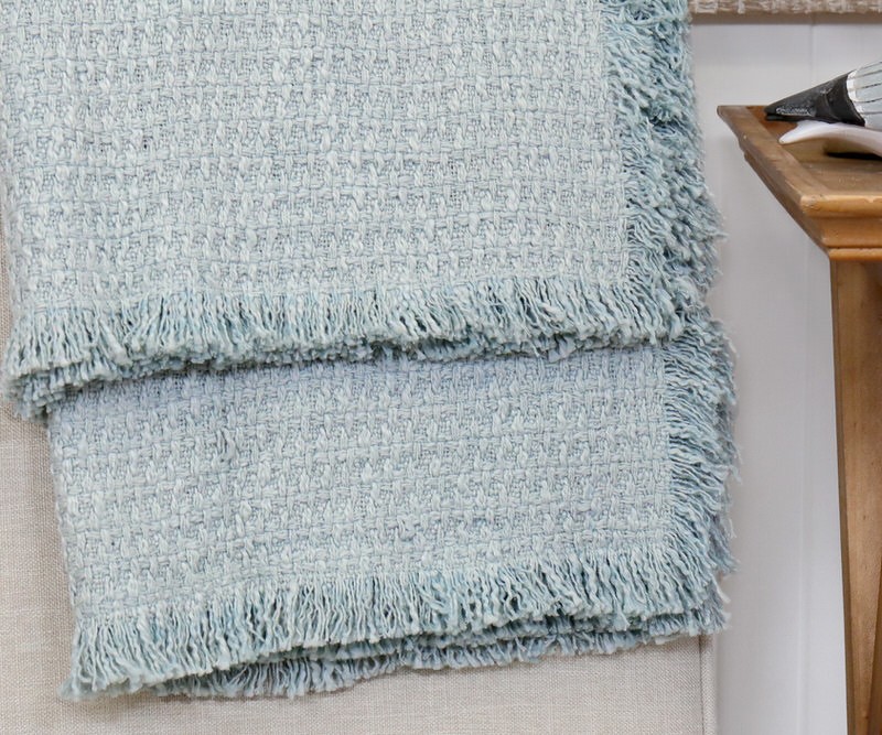 Throw rugs and throw blankets.