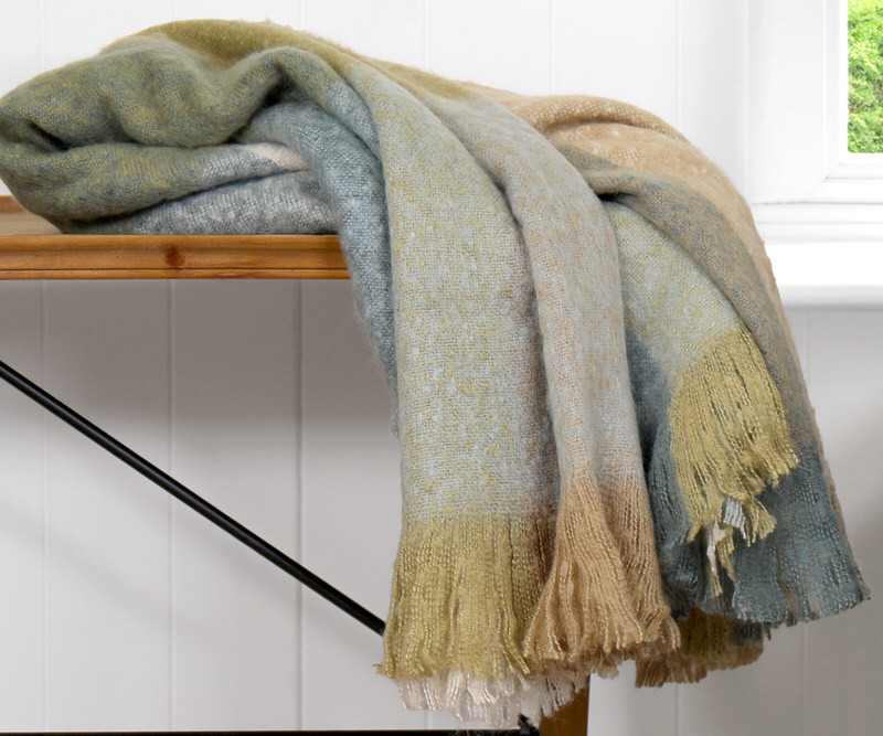 Strathmore Check Blue & Green Throw Blanket