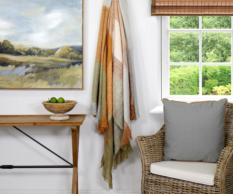 Strathmore Check Terracotta Throw Blanket