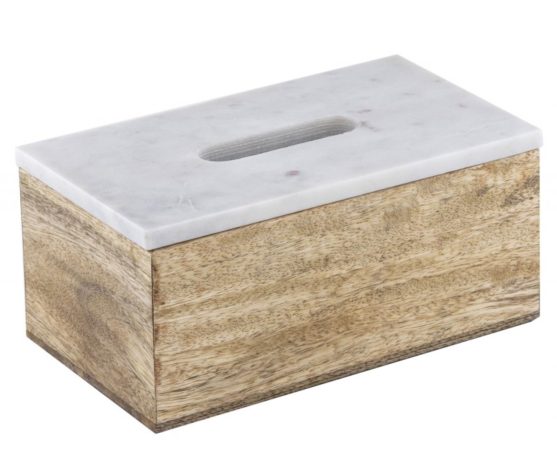 White Ceramic Tissue Box Cover