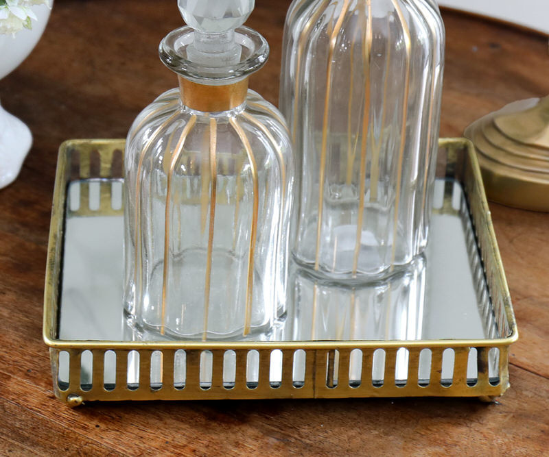 Remy Small Antique Gold Mirror Tray