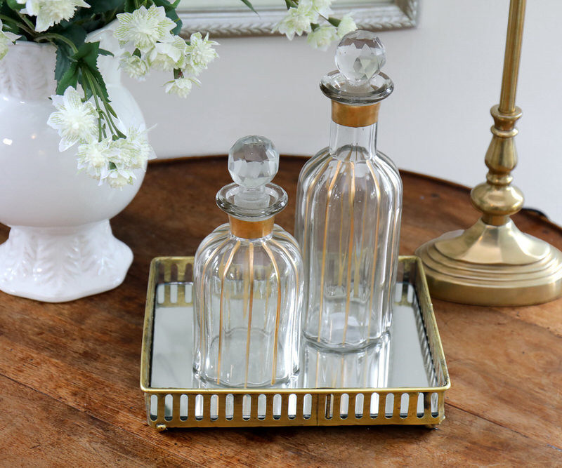 Remy Small Antique Gold Mirror Tray