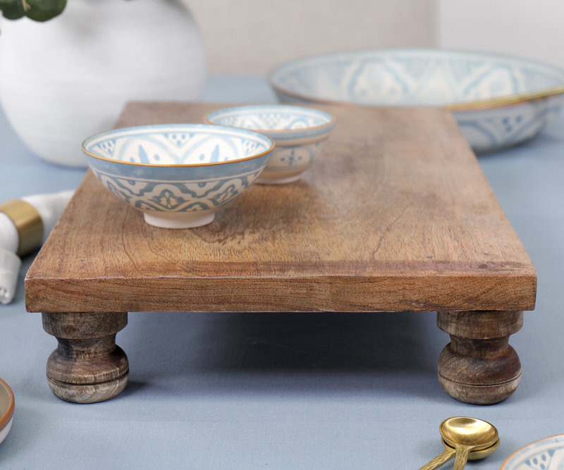 Medway Footed Wooden Serving Board - Beautiful home decor at French Knot