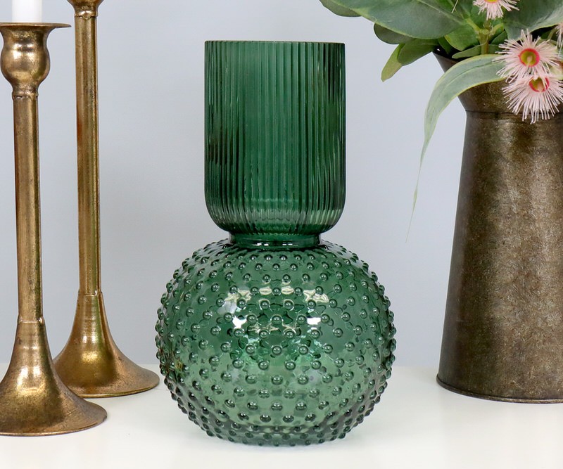 Odette Green Glass Vase