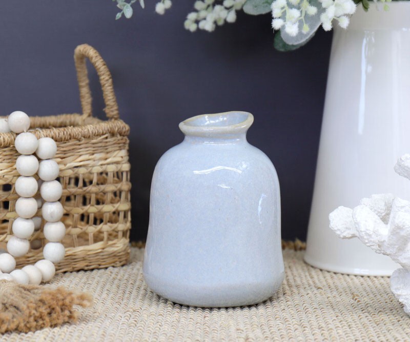 Sky Blue Harper Organic Vase - Large