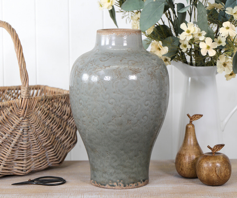 Large Provincial Grey Vase - Shop by colour