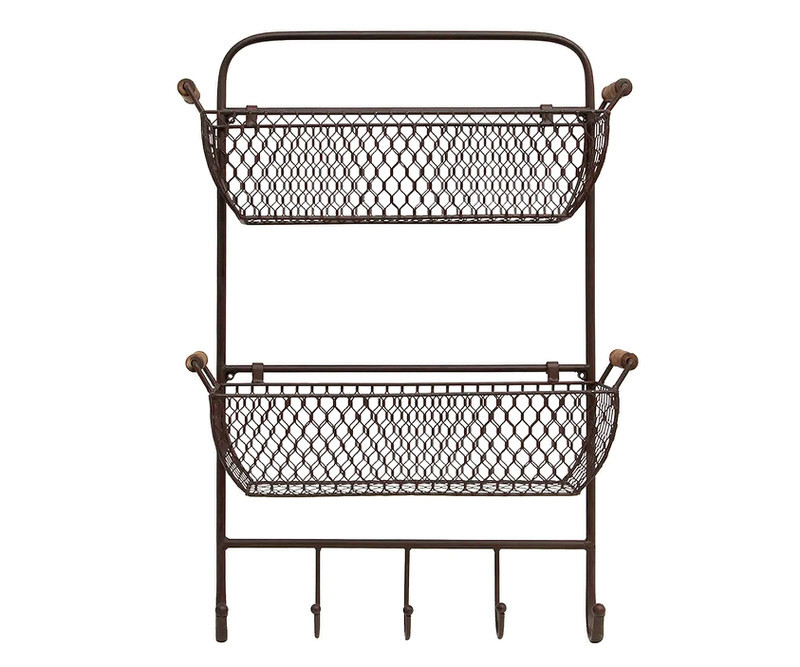 Forrester Vintage Wall Organiser Hook Rack