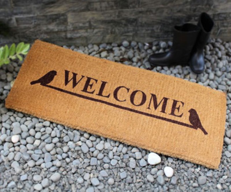 Long doormats for patio or French doors